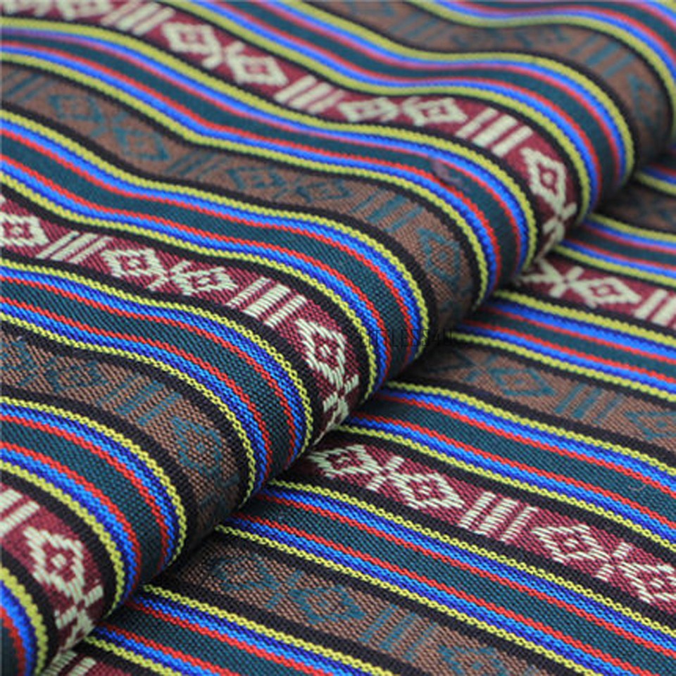 Stripe Tribal Ethnic Cotton Fabric for Upholstery Curtain Table Cloth ...