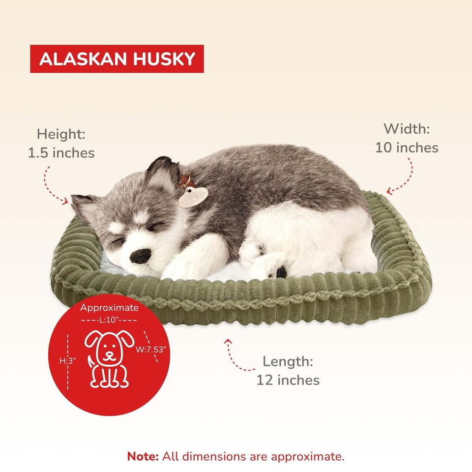 Perfect Petzzz Original Alaskan Husky Lifelike Stuffed Interactive Pet ...