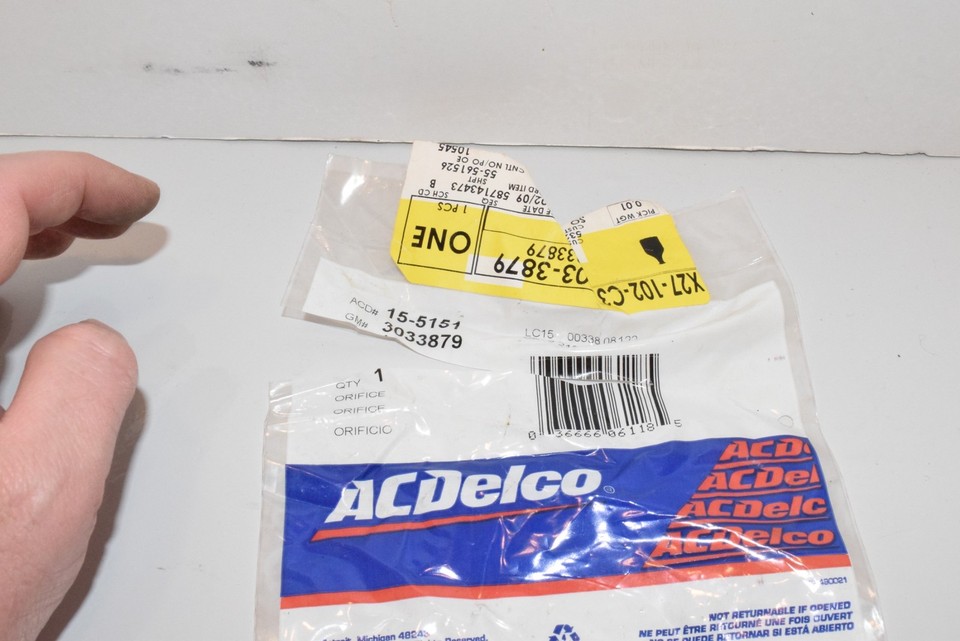 AC DELCO 15-5151 GM 3033879 General Motors OEM NOS A/C ORIFICE - B12 ...