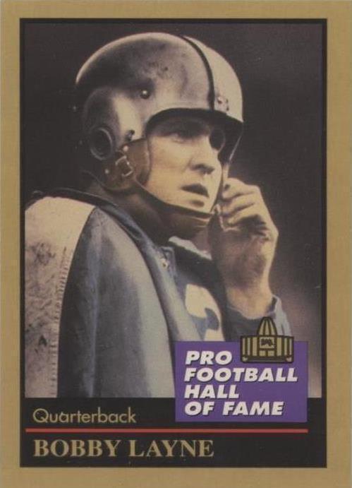 1991 Enor Pro Football Hall of Fame - Bobby Layne #86 for sale online ...