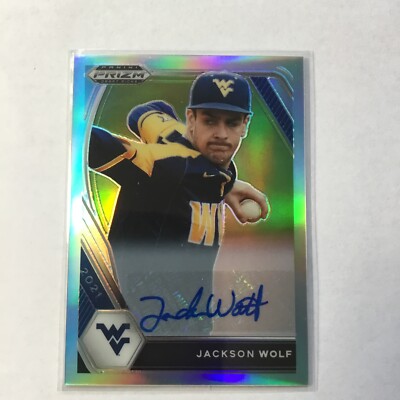 2021 Prizm Draft Picks Jackson Wolf Silver Prizm Refractor Auto Rookie ...