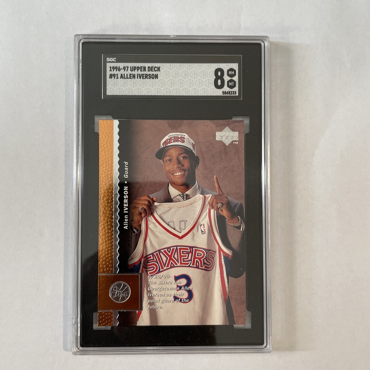 Allen Iverson Rookie Kaart Bovenste Dek