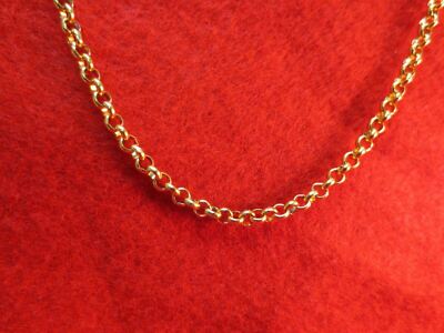 26 INCH GOLD STAINLESS STEEL 4MM ROLO LINK ROPE CHAIN NECKLACE GOLD | eBay