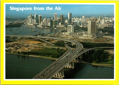 Singapore from the Air Benjamin Sheares Bridge Postcard | eBay