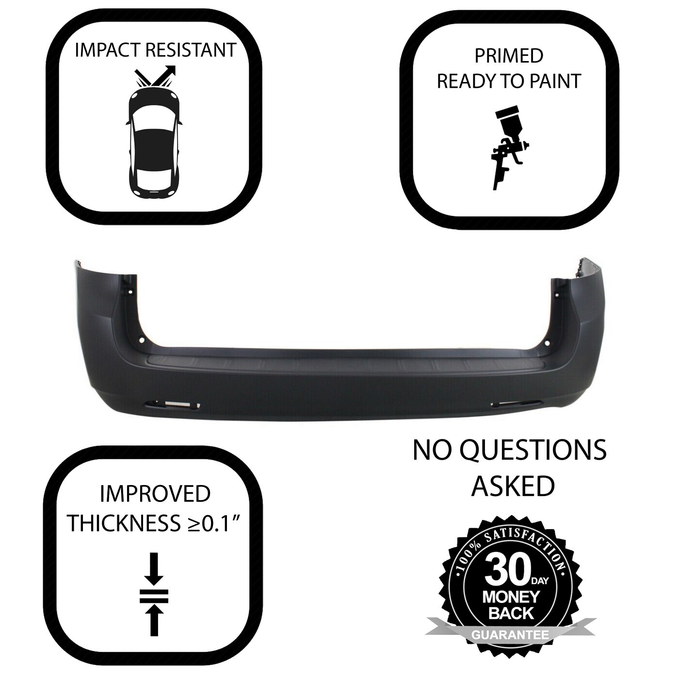 Rear Bumper Cover For 2011-2020 Toyota Sienna Primed 5215908902 ...