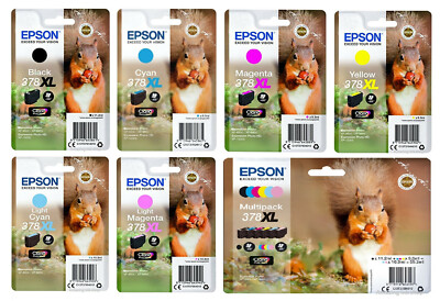 Genuine Epson 378XL, Ink Cartridges, XP-8500, XP-8505, XP-8600, XP-8605 ...