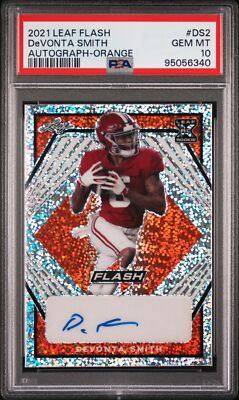 2021 Leaf Flash Autographs Devonta Smith Autograph-Orange #DS2 PSA 10 ...