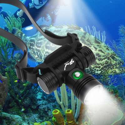 Diving Headlamp 100 Meters Underwater Headlight Led Scuba Head ...
