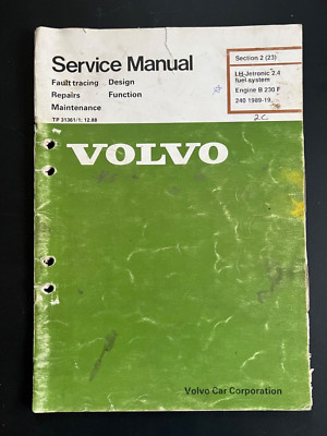 1989 Volvo 240 LH Jetronic 2.4 Fuel Injection System B230F Engine ...