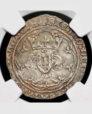 Richard II, Silver Groat, 4P, 1377-99, S-1680, NGC XF, Super Rare ...