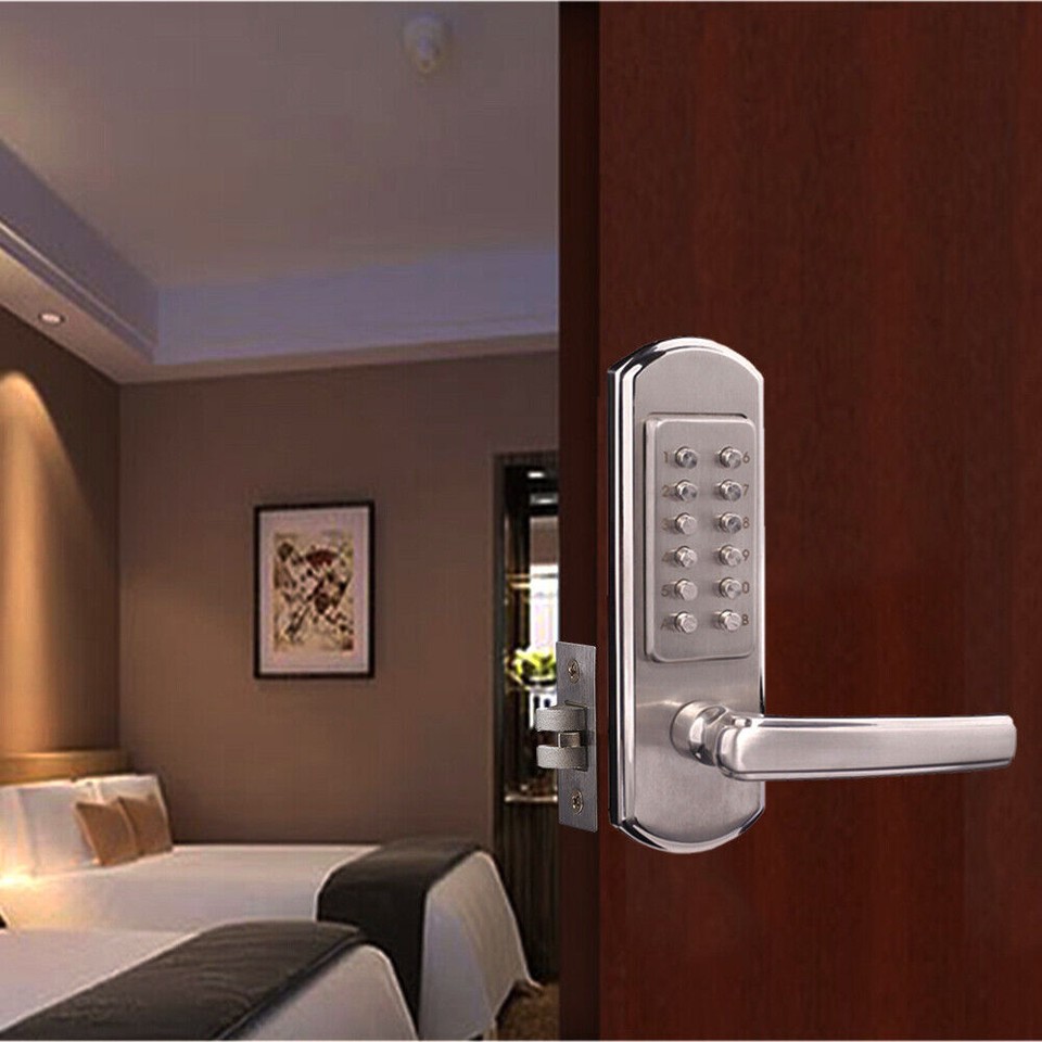 304 Stainless Steel Keyless Mechanical Keypad Door Lock Right Hand ...