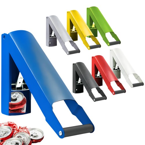 Wall Mounted Can Crusher - Heavy Duty Blue Compactor for Seltzer, Soda ...