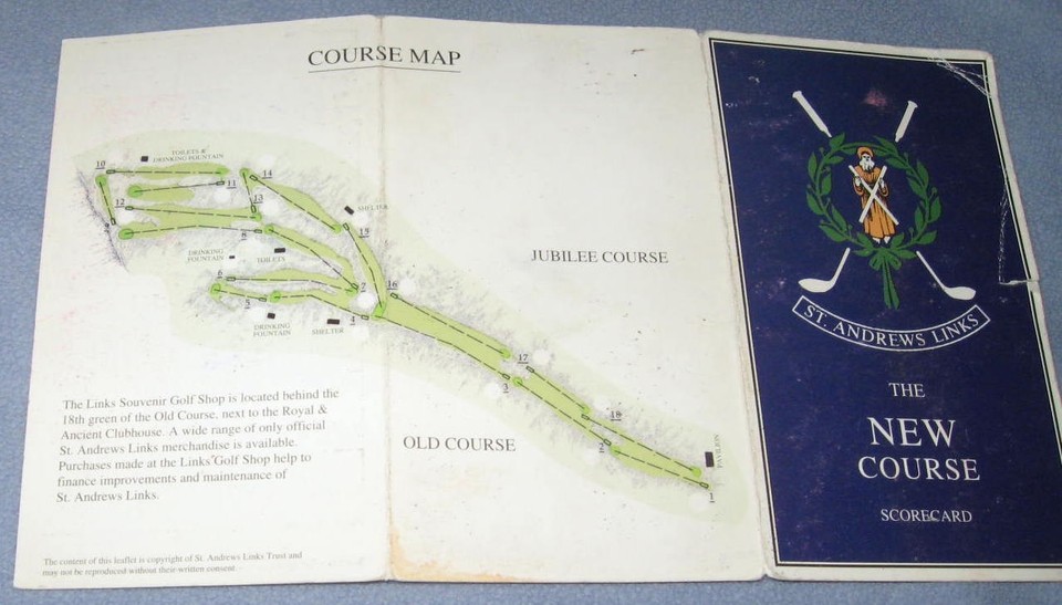 Vintage St. Andrews Scotland The Old & New Courses Scorecards & Golf ...
