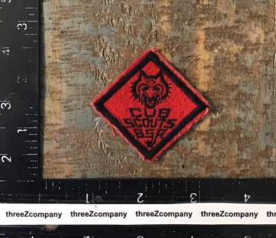 Vtg Boy Scouts Of America CUB SCOUTS Wolf Rank Insignia Sew-On Patch ...