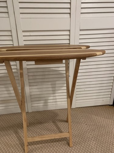 Wood Surf Surfboard Folding Snack Accent Table Decor Furniture | eBay