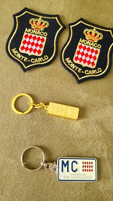 MONTE CARLO Monaco Bank Patches Keychains Gold Bar F1 cars | eBay