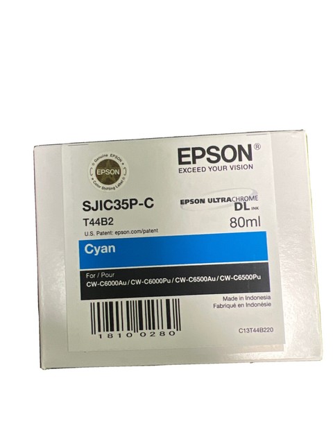 Genuine Epson SJIC35P-C T44B2 Ultra Chrome DL Ink (Cyan) - EXP 06/2025 ...