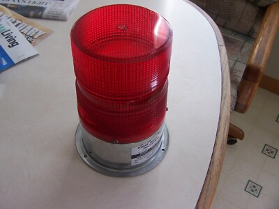 TOMAR MODEL 1224 MULTISTROBE RED BEACON LIGHT 120VAC .6AMPS 1224-120 ...