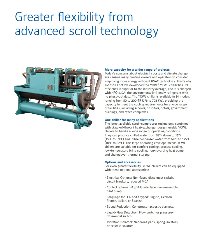 York Chillers Water Flow Switch