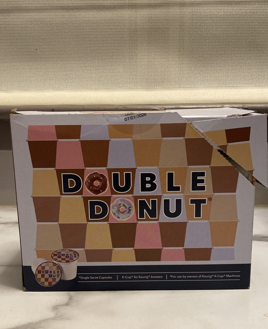 Double Donut Coffee Pods 24 DECAF Capsules K-Cups KEURIG Flagship Blend Exp7/26 | eBay