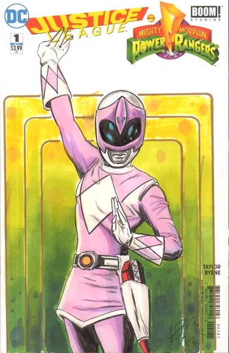Pink Power Ranger Sketch On JLA MMPR Blank Cover Comic | eBay