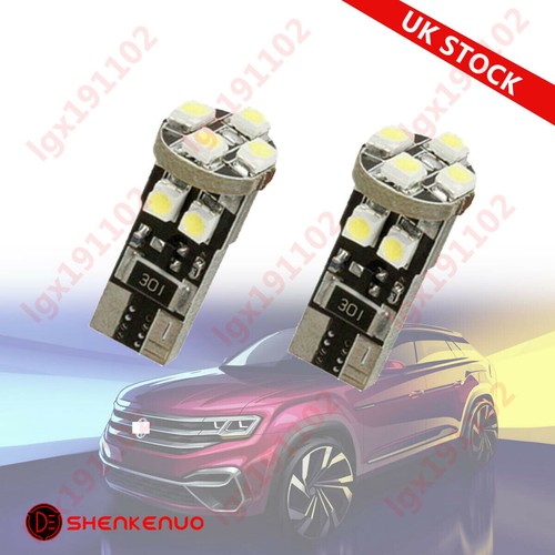 Xenon White LED Number Plate / License Light Bulbs For VW Polo 6R 2009 ...