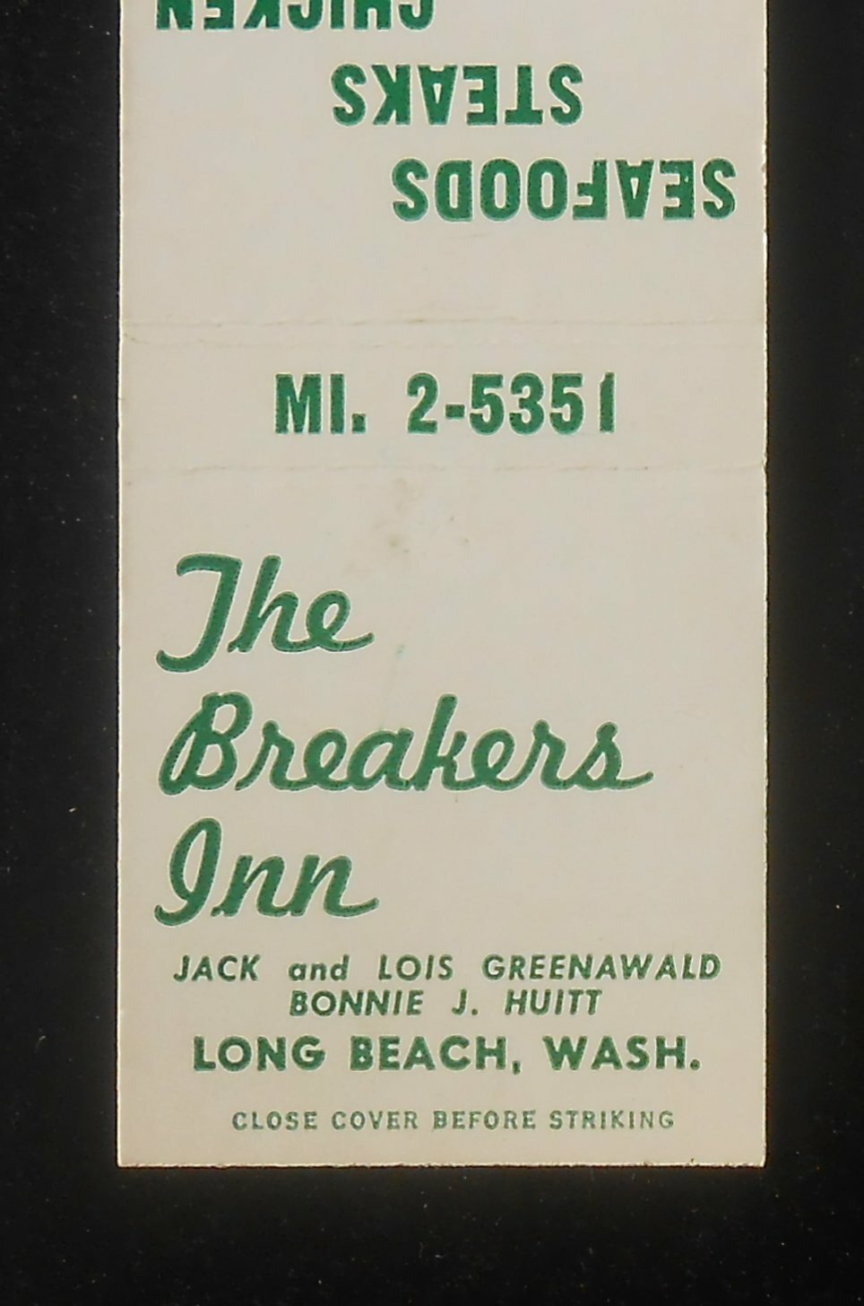 1950s The Breakers Inn Jack and Lois Greenawald Bonnie J. Huitt Long ...