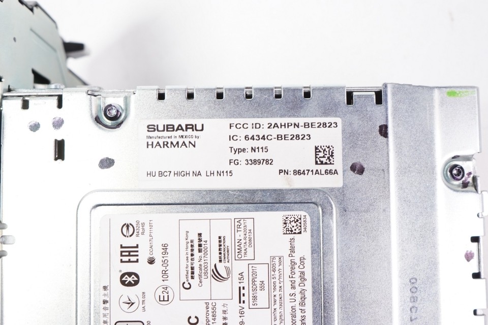 SUBARU LEGACY OUTBACK Navigation HD Radio CD Player Display OEM 2018 ...