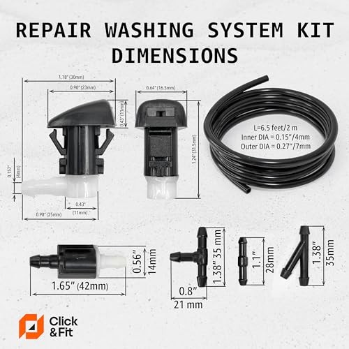 1PC 68269108AA Windshield Washer Nozzles Kit Compatible with Chrysler ...