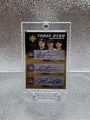 2005 Upper Deck Three Star Signatures Ben Sheets,Mark Prior, Roy Oswalt ...