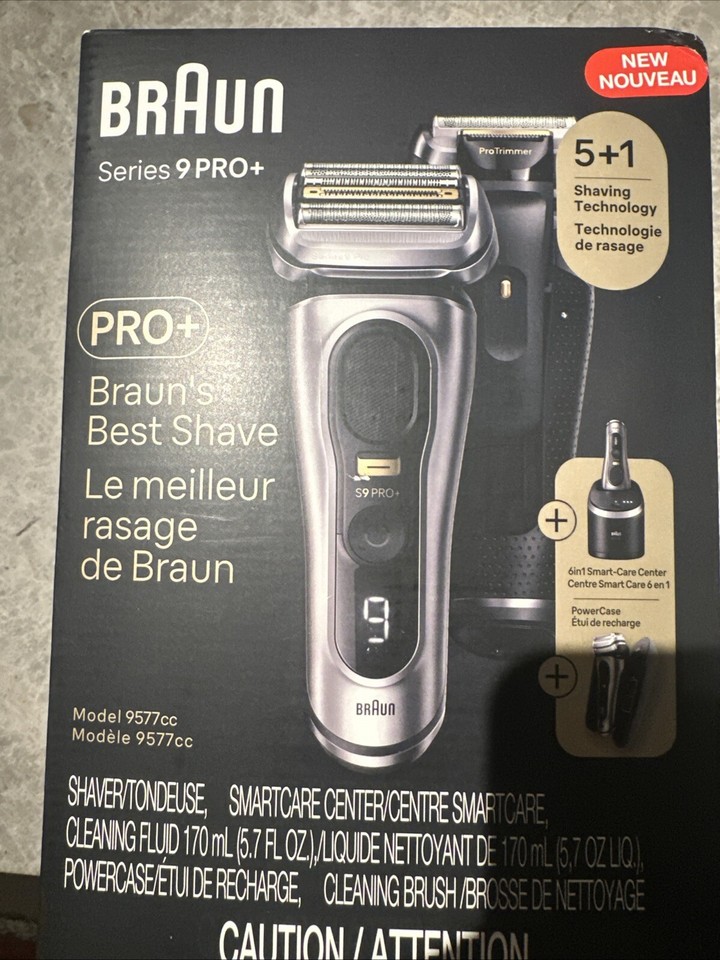 Braun Series 9 Pro Plus 9577cc Electric Shaver with PowerCase - Black ...