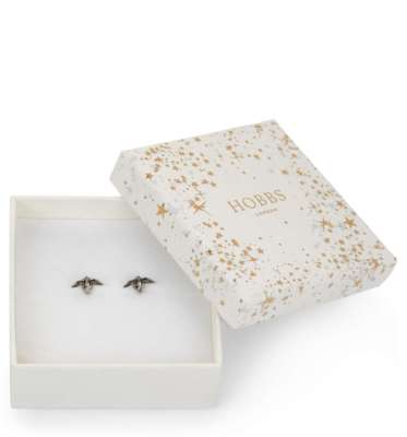 Hobbs Fun and stylish stud Bird Earrings in festive gift box in silver ...