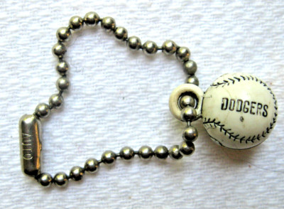 Vintage "DODGERS" Key chain, White Plastic Baseball, VG | eBay