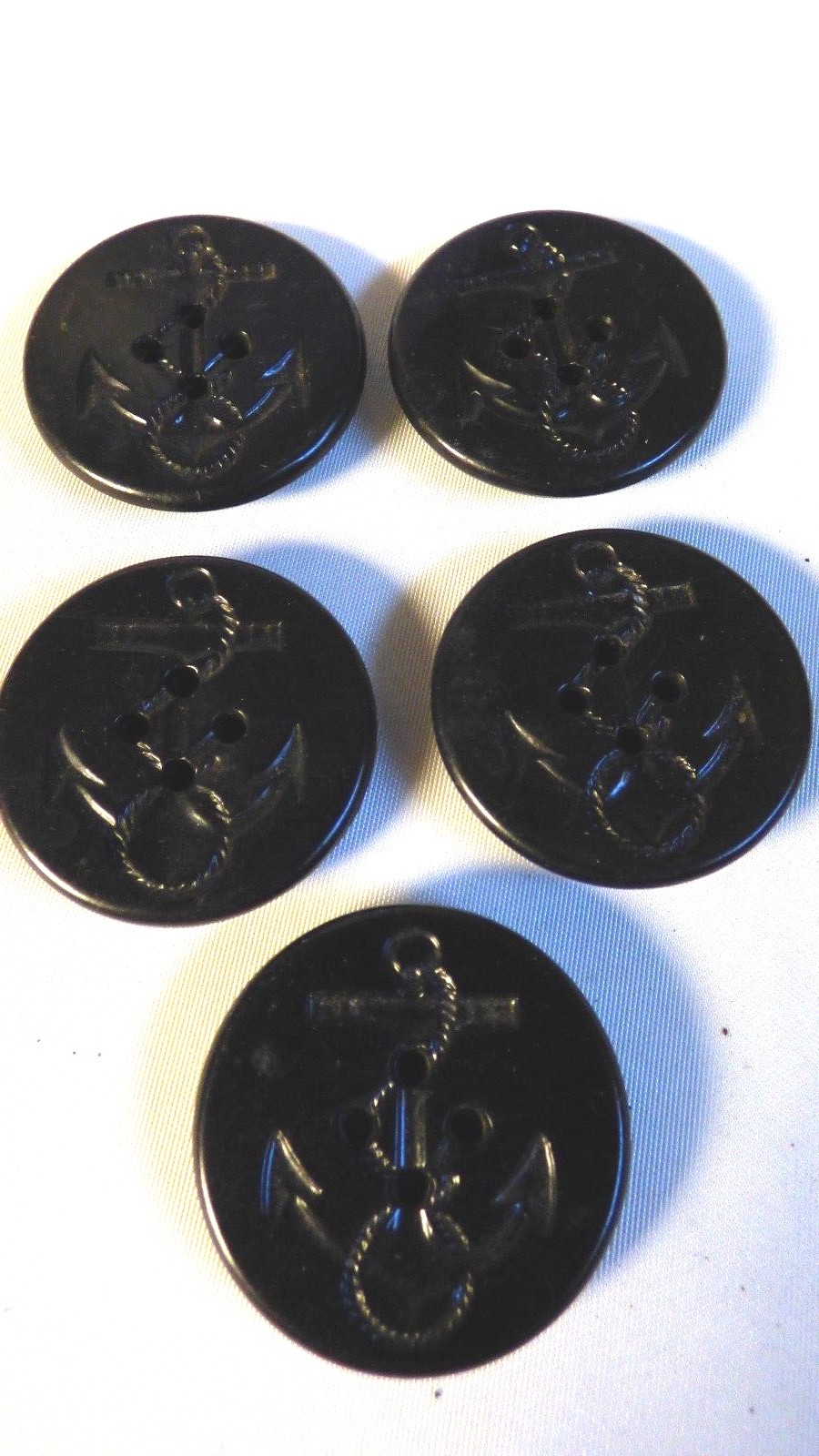 VTG Lot of 5 Black Bakelite Nautical Navy Anchor Rope Sailing 1.25 ...