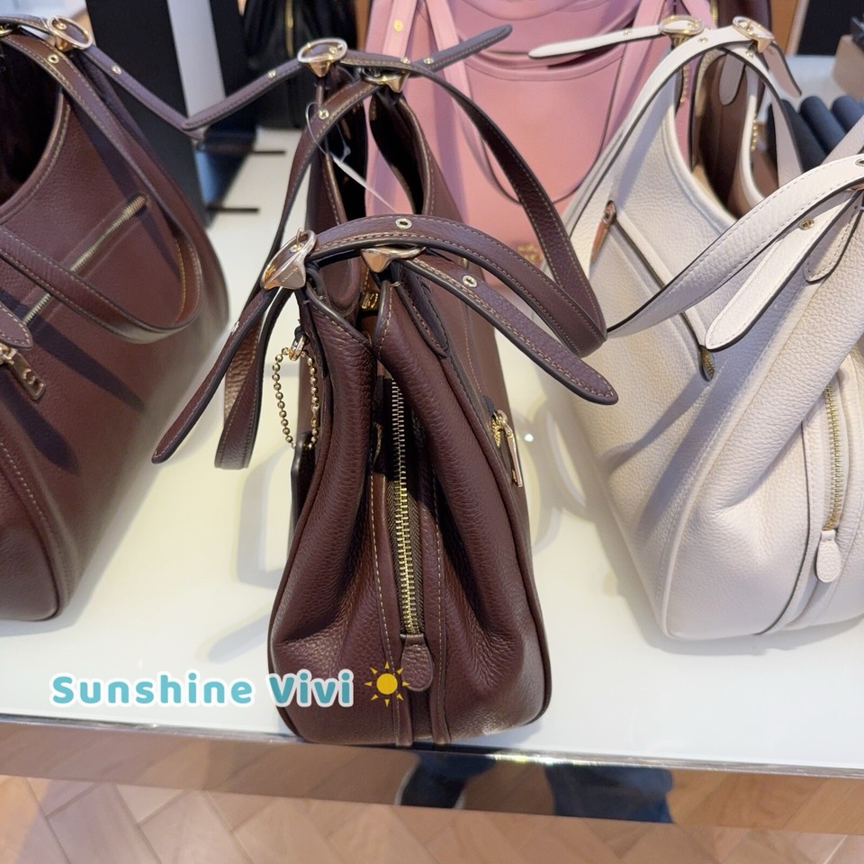 NWT Coach Erin Shoulder Bag Refined pebble Leather CAQ86 Maple | eBay