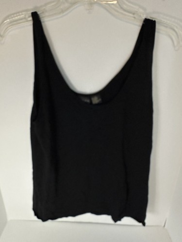 Womens Top Size L Tailor b. Moss rayon tank top black sleeveless shell ...