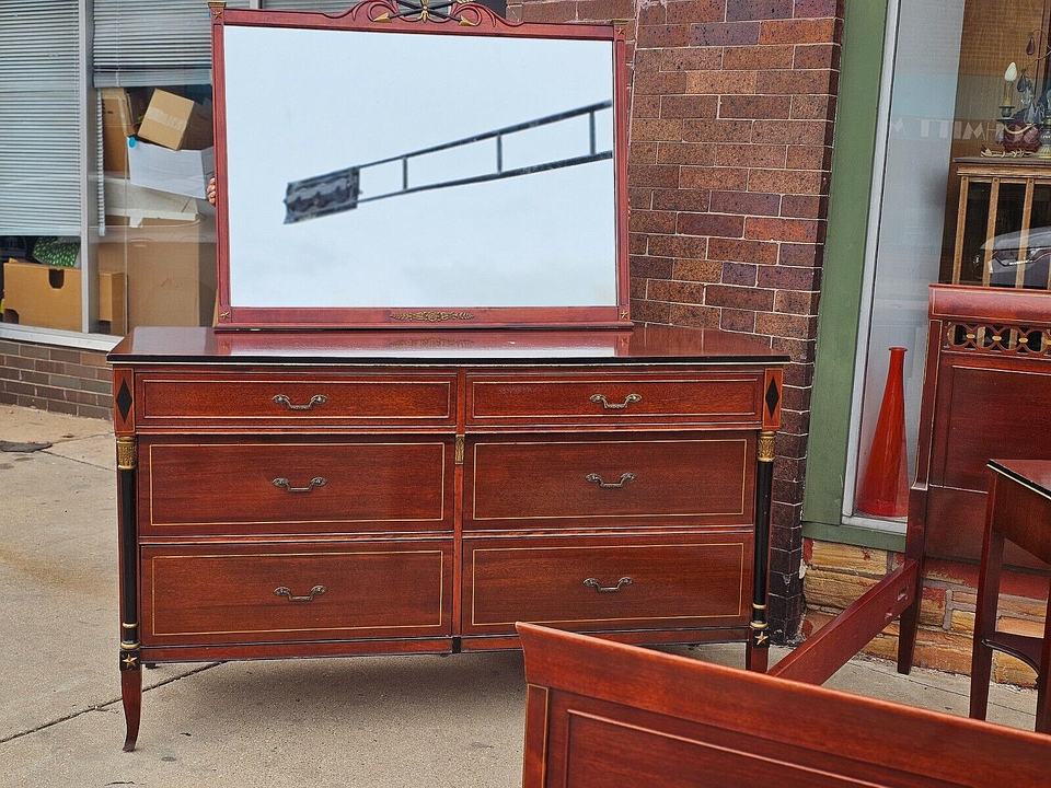Mahogany Vintage Neoclassical Empire style Bedroom Set by Rway Dresser ...
