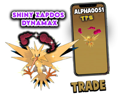 Pokemon Shiny Zapdos Dynamax Trade Ultrafriend or Registered | eBay