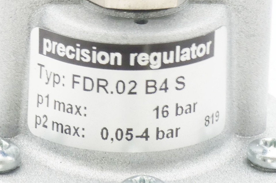 Knocks FDR.02 B4 S p1 max.16bar p2 max.0,05-4bar Präzisionsdruckregler -unused- | eBay