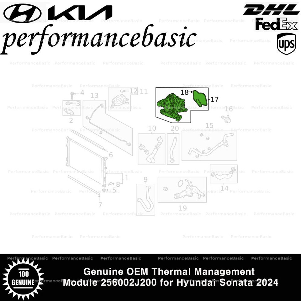 Genuine OEM Thermal Management Module 256002J200 for Hyundai Sonata ...
