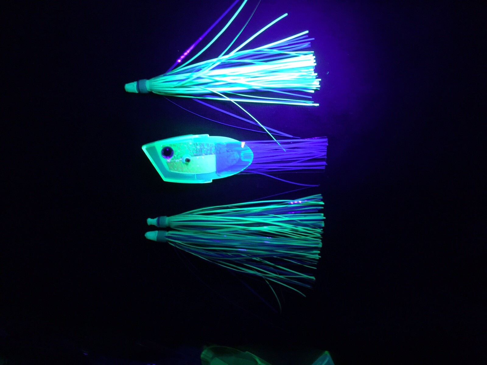 High Percentage Salmon Trolling Flies And Bait/Meat Rigs- Chartreuse UV ...