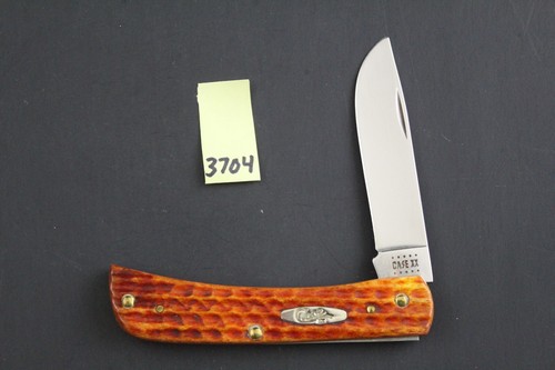 Case XX 2020 6137 Persimmon Orange Bone Sodbuster Jr. Pocket Knife 3704 ...