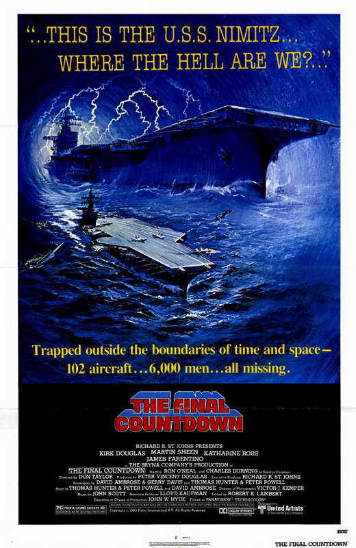 THE FINAL COUNTDOWN Movie POSTER 27x40 Kirk Douglas Martin Sheen ...