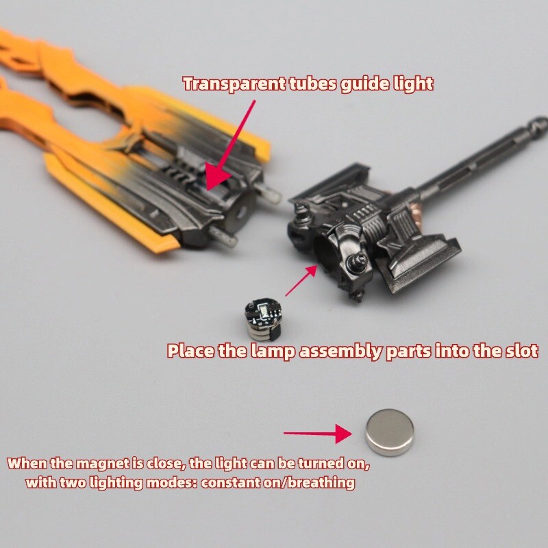 3D DIY Back Cannon LED Arm cannon Sword Weapon Upgrade Kit For SS109 ...