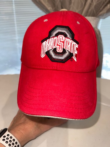 Ohio State Steve and Barrys Athletics Red Hat Cap Hook Loop OSU on Back ...