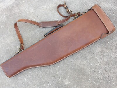 HOLLAND BROTHERS Leather Takedown Shotgun Case Leg-O-Mutton USA Vintage ...