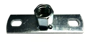 Dual Tapped M8 & M10 Fixing Backplates Fixed Back Plate Steel Pack of ...