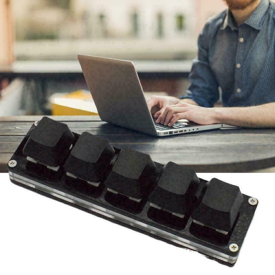 Customizable 5Key Mini Mechanical Keyboard with Programmable Shortcuts ...