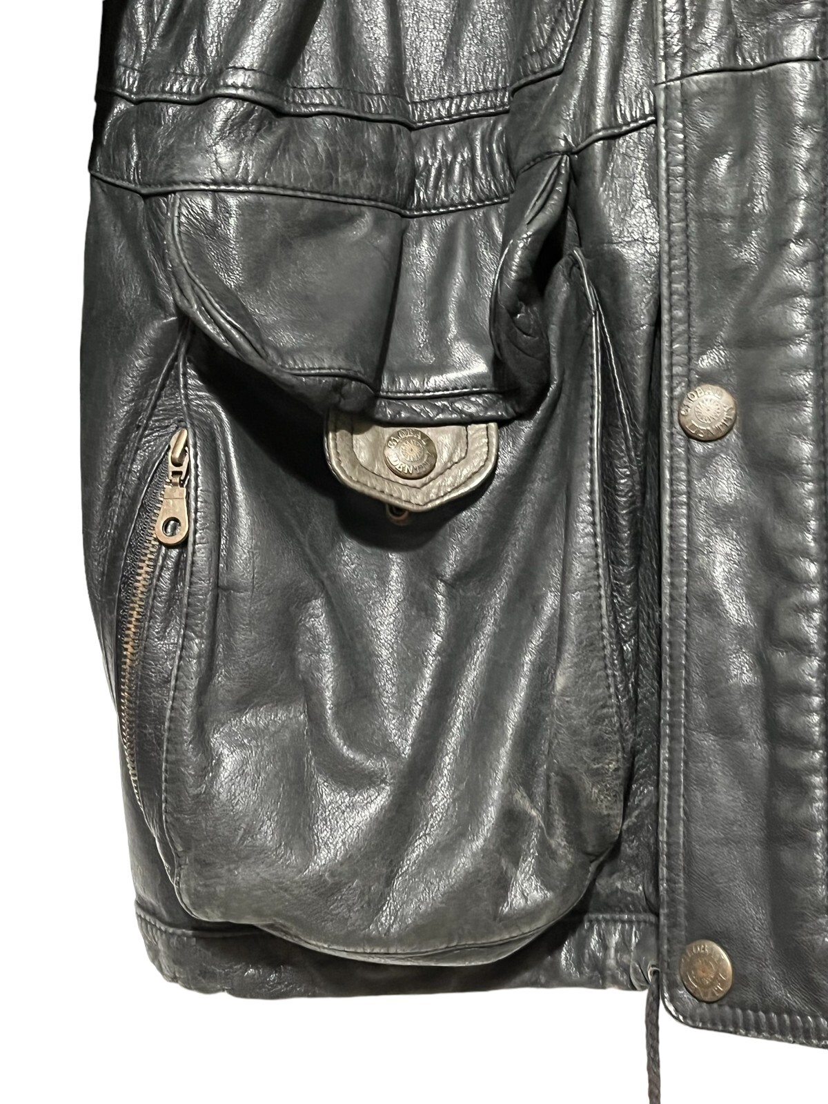 G-III Mens Leather Trench Coat Global Identity Vintag… - Gem