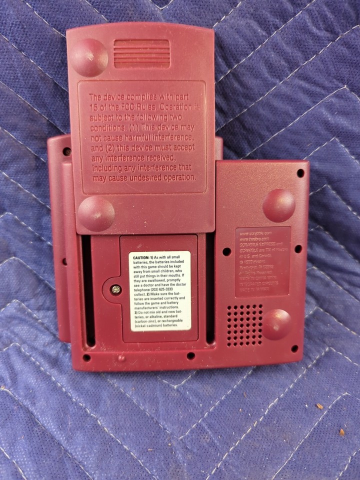 Scrabble Express Handheld Electronic Game 1999 Hasbro *Tested & Works ...